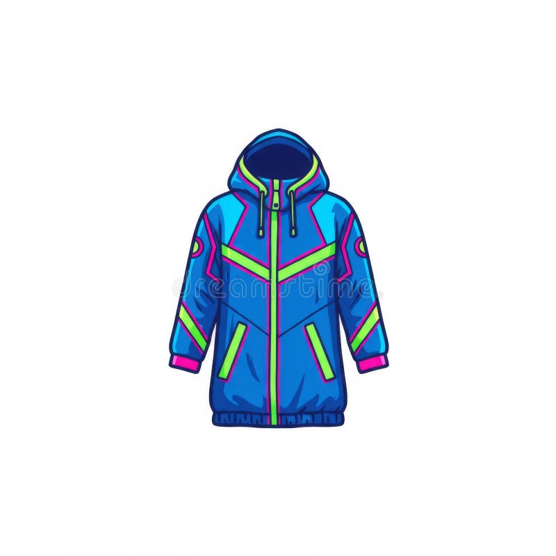 Pixel Art Neon Jacket Design Stock Illustration - Illustration of gamer ...