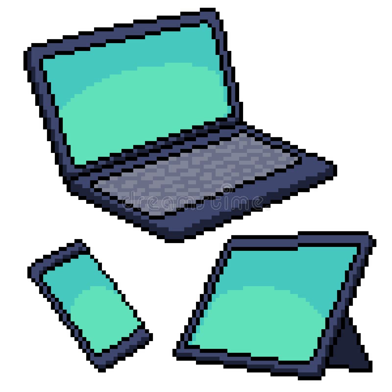 Pixel Art Notebook Phone Tablet Stock Vector - Illustration of tablet ...