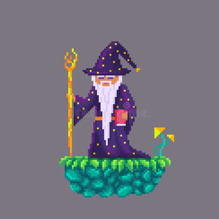 Pixel Art Wizard Stock Illustrations – 279 Pixel Art Wizard Stock ...
