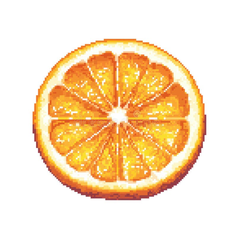 Pixel Art Orange Slice Illustration Stock Photos - Free & Royalty-Free ...