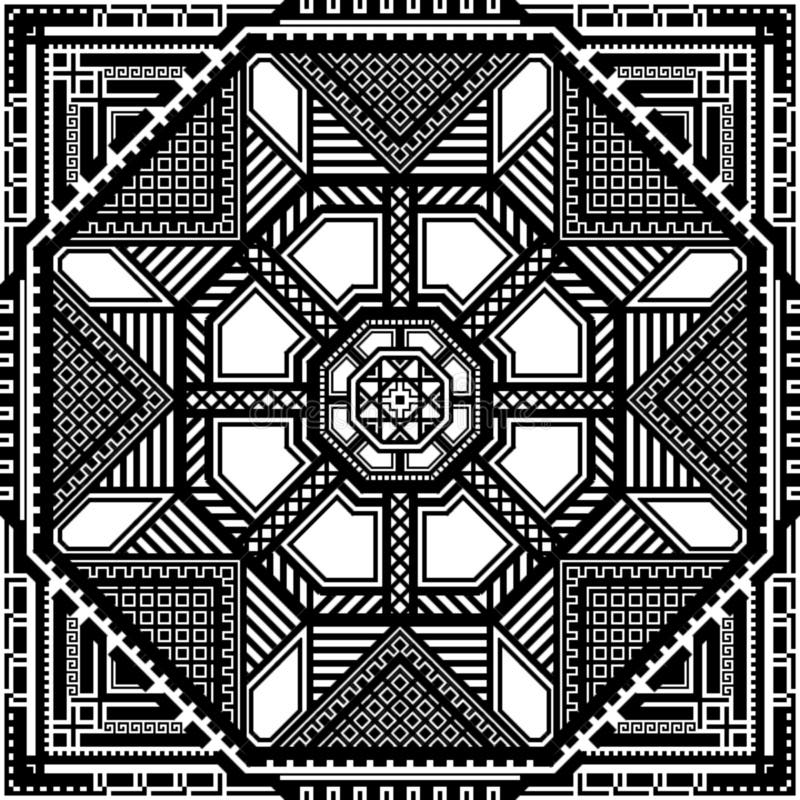 Pixel Art Patern Design Simetri Stock Illustration - Illustration of ...