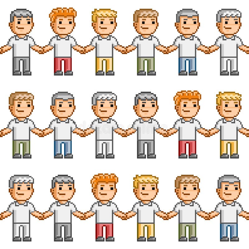 Pixel art pattern friends stock vector. Illustration of friend - 53644437