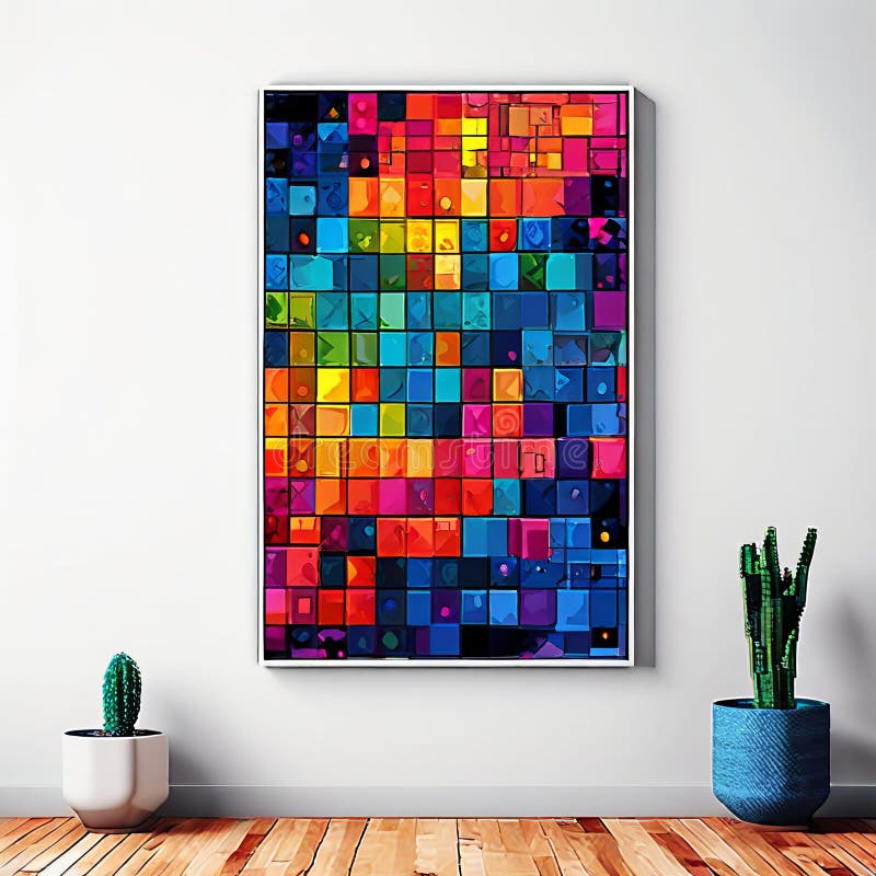 Pixel Art Patterns Pixel Art Posters Showcasing Intricate and C Stock ...