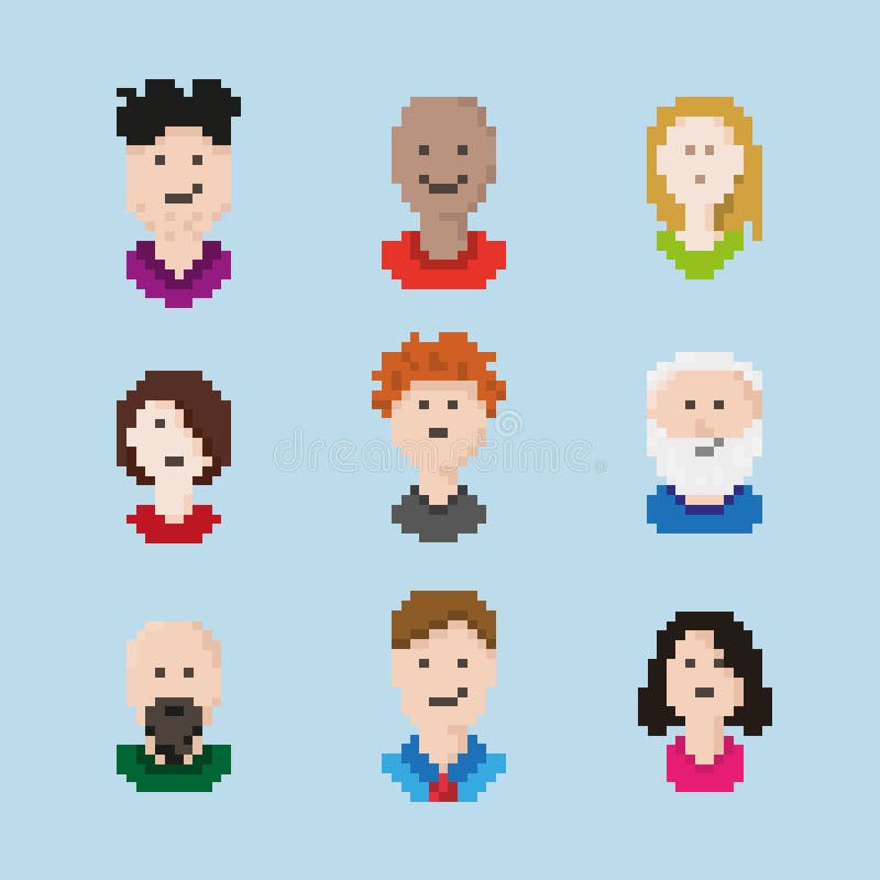 Pixel Art People Stock Illustrations – 2,045 Pixel Art People Stock ...
