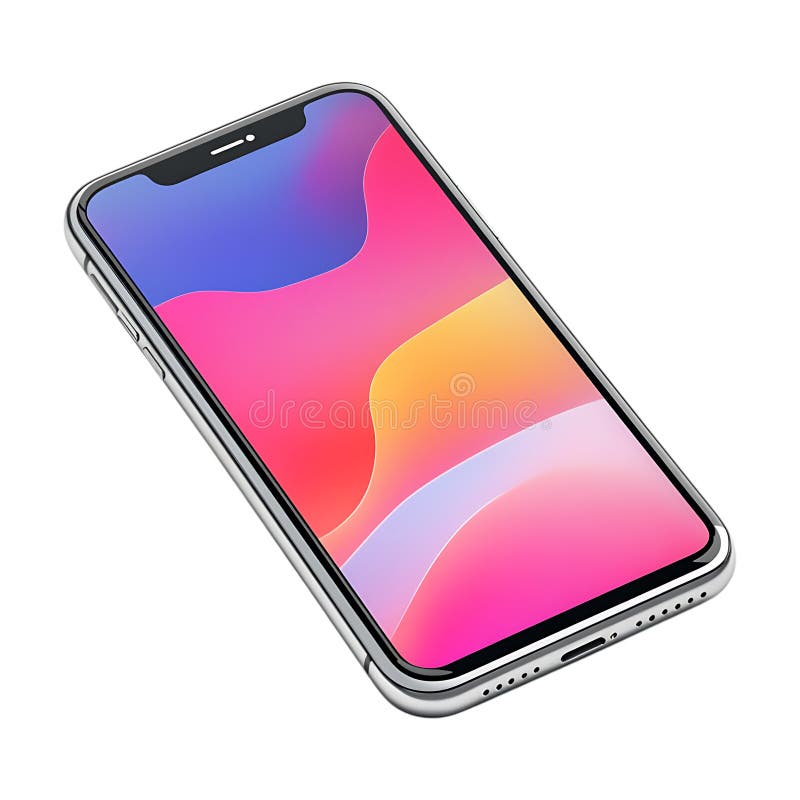 Pixel Art Phone Wallpaper on Transparent Background Stock Illustration ...