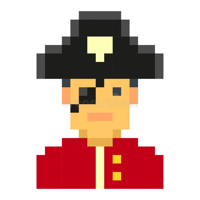 Pixel Art Pirates Art Cartoon Retro Game Style Set Stock Vector ...