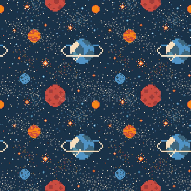 Vector Pixel Art Space Suit Stock Vector - Illustration of white ...