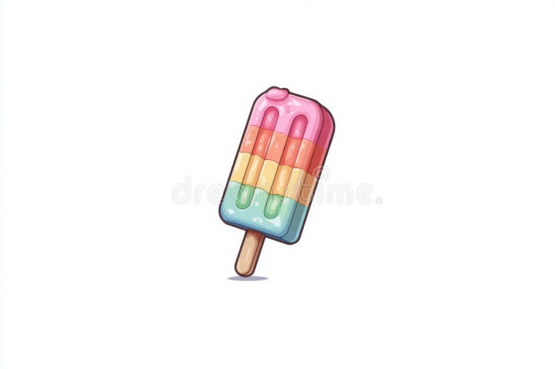 Pixel Art Popsicle: a Colorful Summer Treat Stock Illustration ...