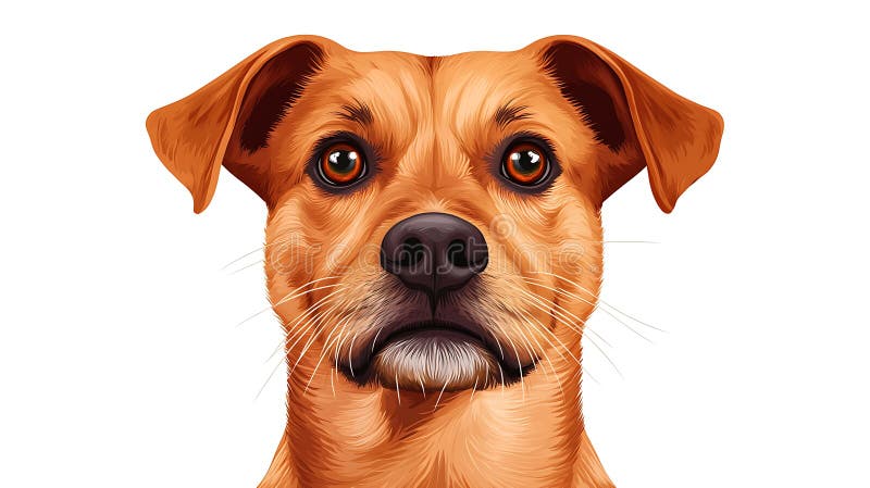 Pixel Art Portrait of a Brown Dog Stock Illustration - Illustration of ...