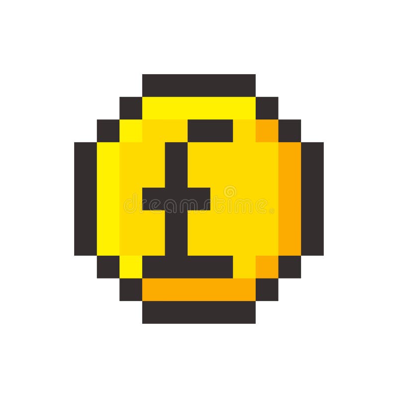 Pixel pound stock illustration. Illustration of pixelated - 32663800