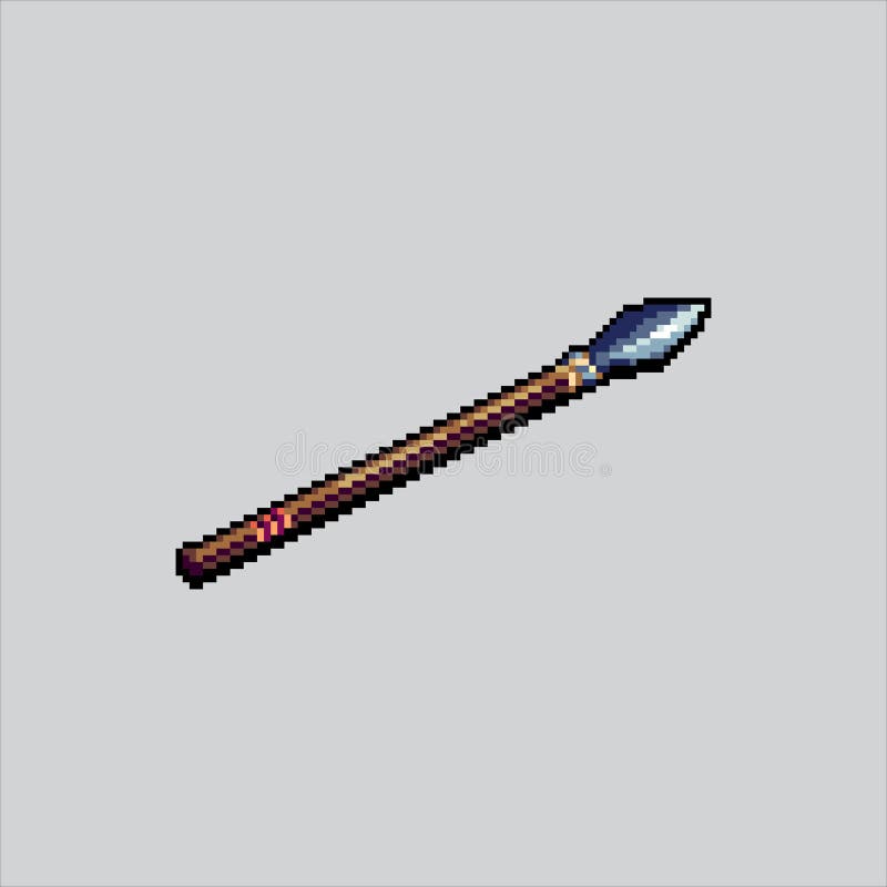 Pixel Art Illustration Primitive Spear Stock Illustrations – 4 Pixel ...