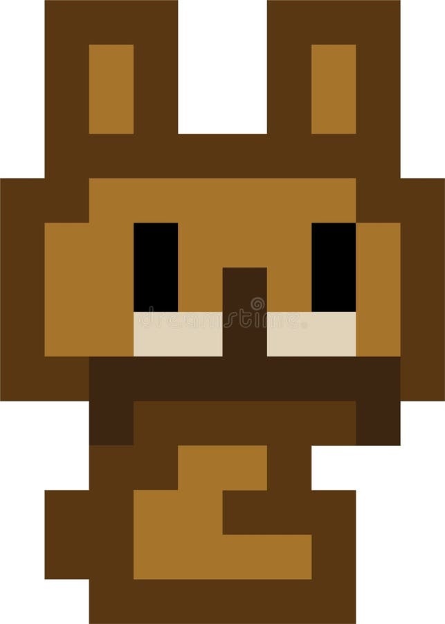 Pixel Art Rabbit. Vector Illustration Decorative Design Stock Vector ...