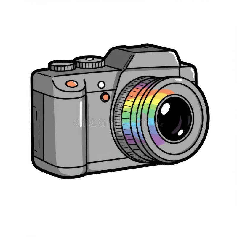 Pixel Art Rainbow Camera Illustration Stock Illustration - Illustration ...