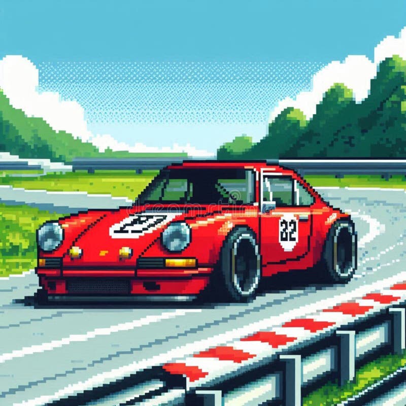 Pixel art a racing bike stock vector. Illustration of pixel - 254027305