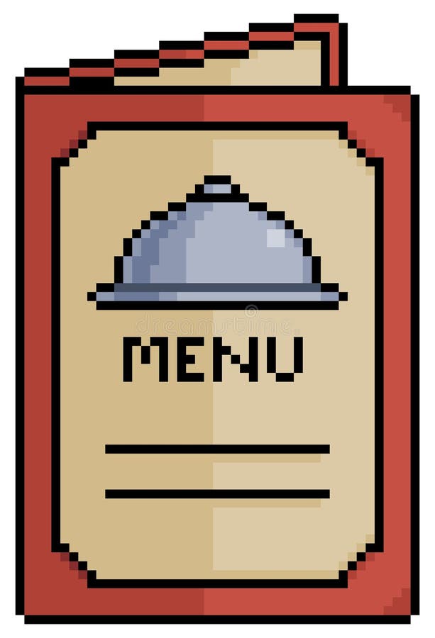 Pixel Art Restaurant Menu Icon for 8bit Game Stock Vector ...