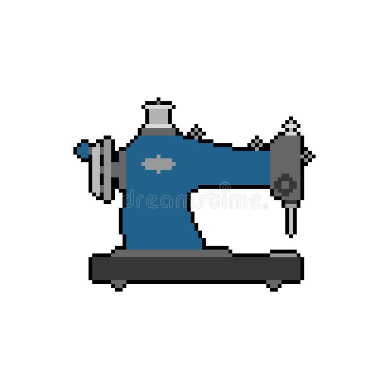 Pixel Art Retro Sewing Machine 8 Bit. Pixelated Vector Illustration ...