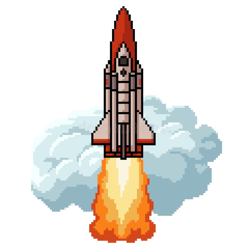 Pixel Art Rocket Stock Illustrations – 803 Pixel Art Rocket Stock ...