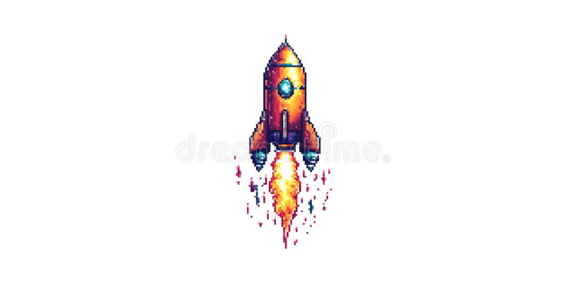 Pixel Rocket Launch Stock Photos - Free & Royalty-Free Stock Photos ...