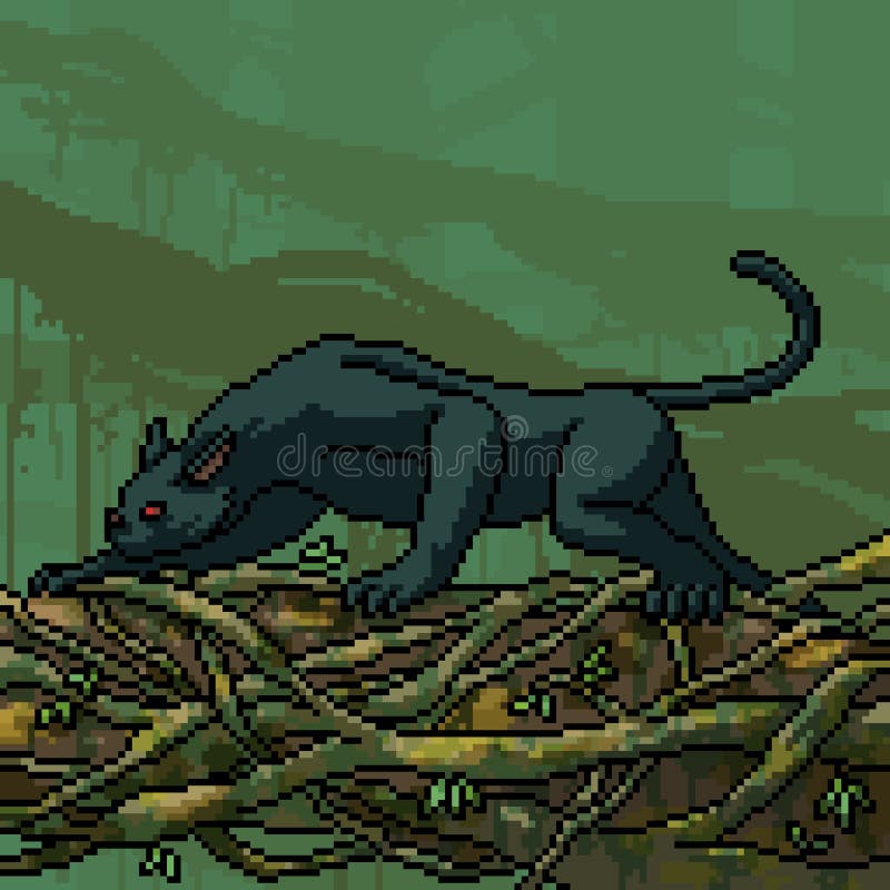 Pixel Panther Stock Illustrations – 138 Pixel Panther Stock ...
