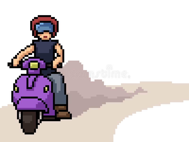 Pixel Art Motorcycle Stock Illustrations – 144 Pixel Art Motorcycle ...