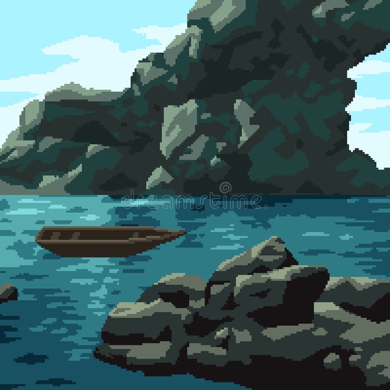 Pixel Art Boat Sea Stock Illustrations – 491 Pixel Art Boat Sea Stock ...