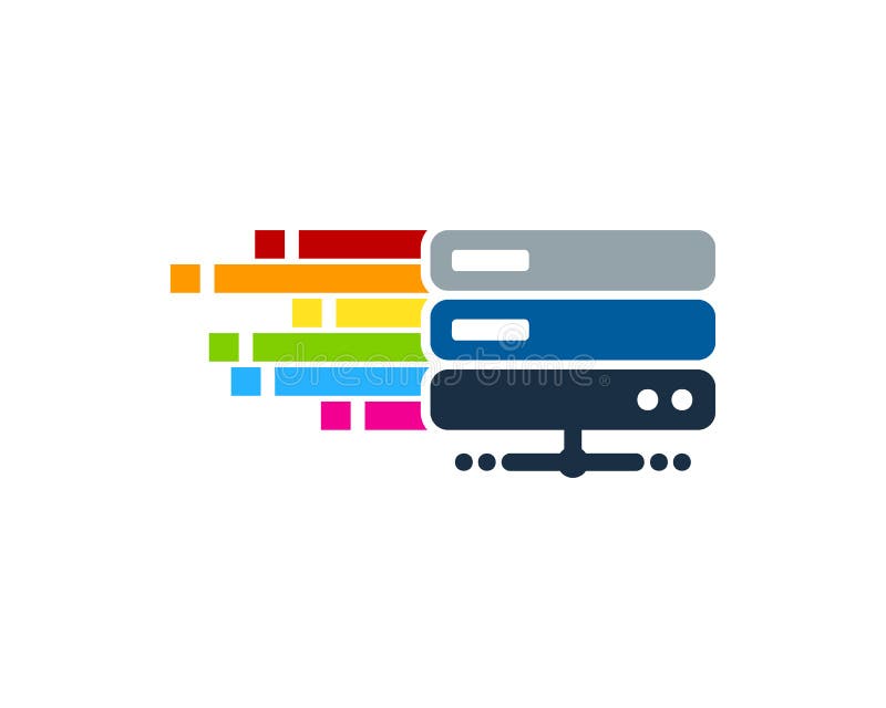 Pixel Art Server Logo Icon Design Stock Vector - Illustration of ...