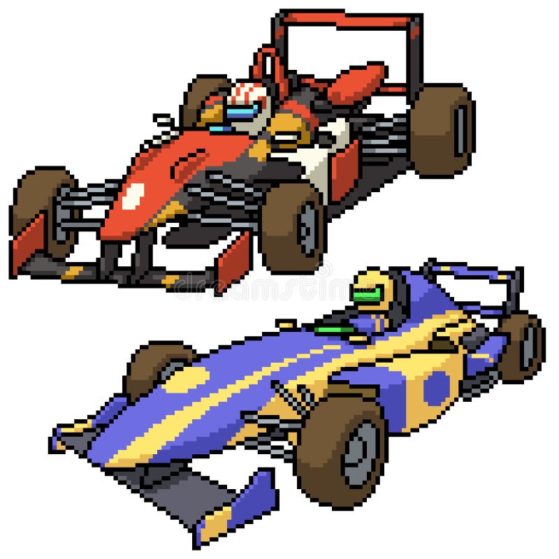 Pixel Art Isolated Race Car Stock Vector - Illustration of formula1 ...