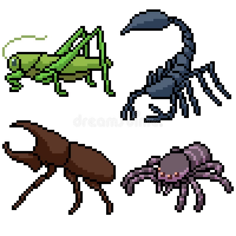 Insect Pixel Art Stock Illustrations – 823 Insect Pixel Art Stock ...