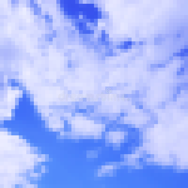 Pixel Art Sky Vector Photorealistic Background Stock Vector ...