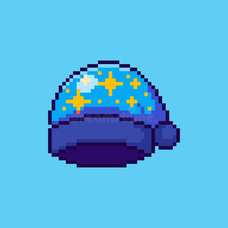 Pixel Art Sleeping Cap Game Asset Design Stock Vector - Illustration of ...
