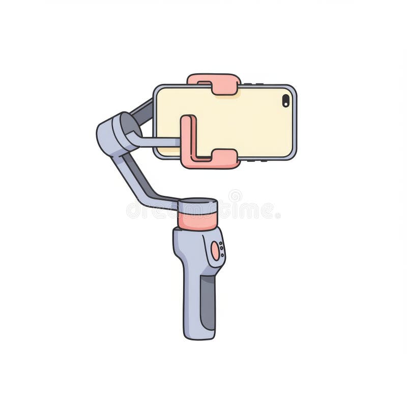 Pixel Art Smartphone Gimbal Stabilizer Stock Illustration ...