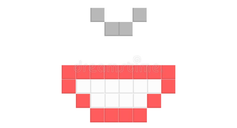 Pixel Art Smile. for Fans of Old Computer Games Stock Illustration ...