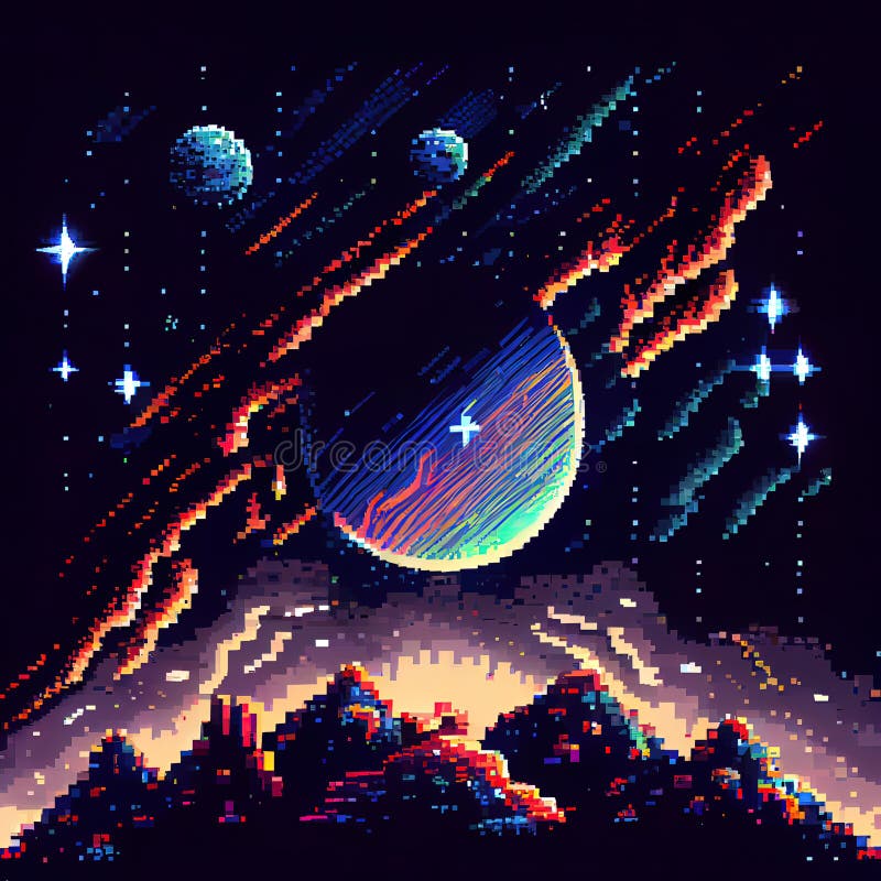 Pixel Art Space Stock Illustrations – 15,671 Pixel Art Space Stock ...
