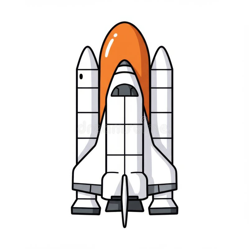Pixel Art Space Shuttle Illustration Stock Illustration - Illustration ...