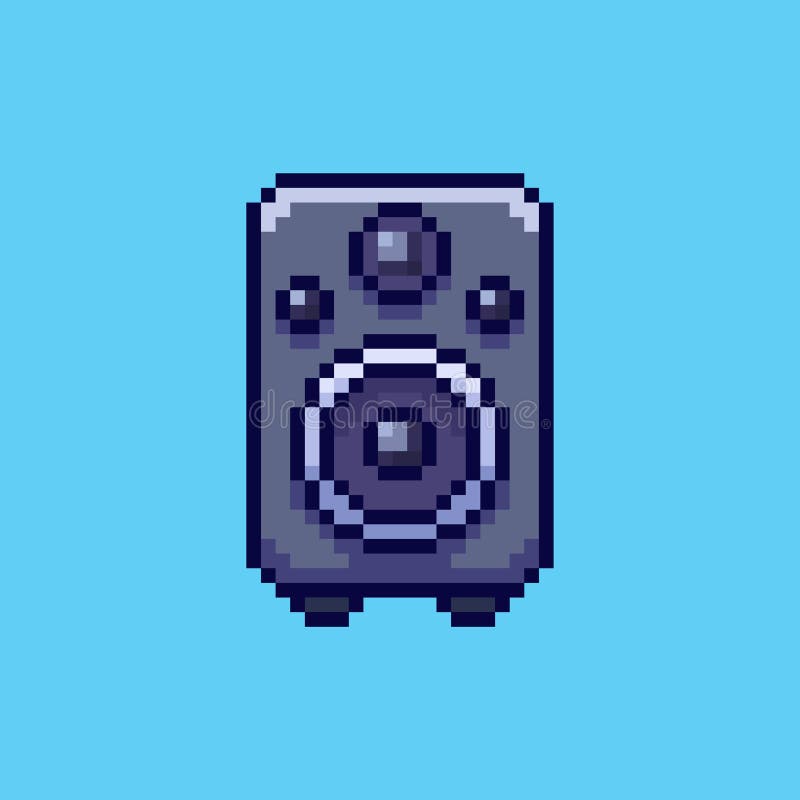 Pixel art speaker design stock illustration. Illustration of speaker ...