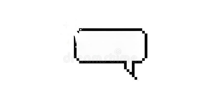 Pixel Speech Bubble Graphic, Retro Style Message Box, 8 Bit Dialog ...