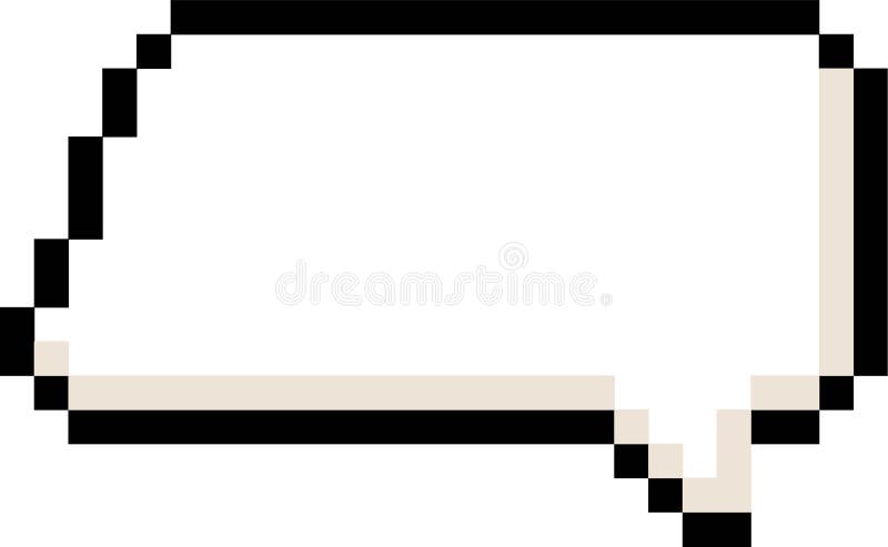 Pixel Art Speech Bubble stock illustration. Illustration of icon ...
