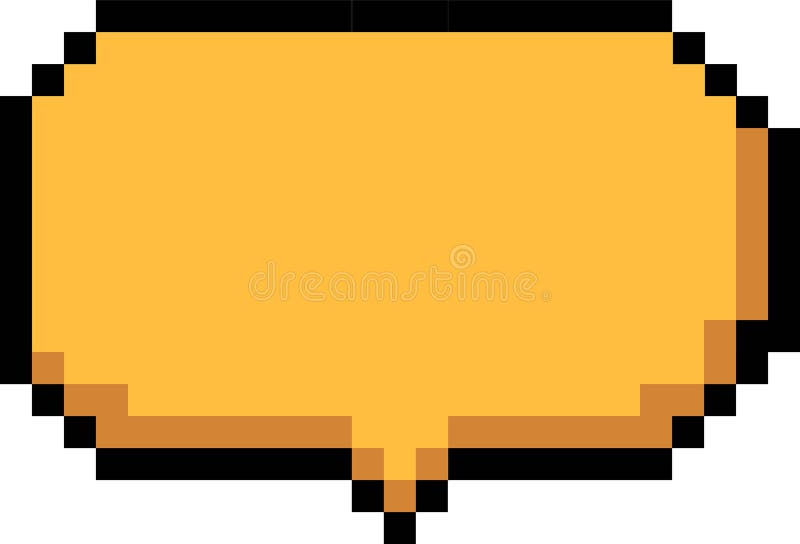Pixel Art Cloud Speech Bubble Stock Vector - Illustration of vector ...