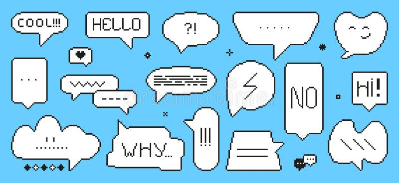 Communication Pixel Art Speech Stock Illustrations – 1,459 ...