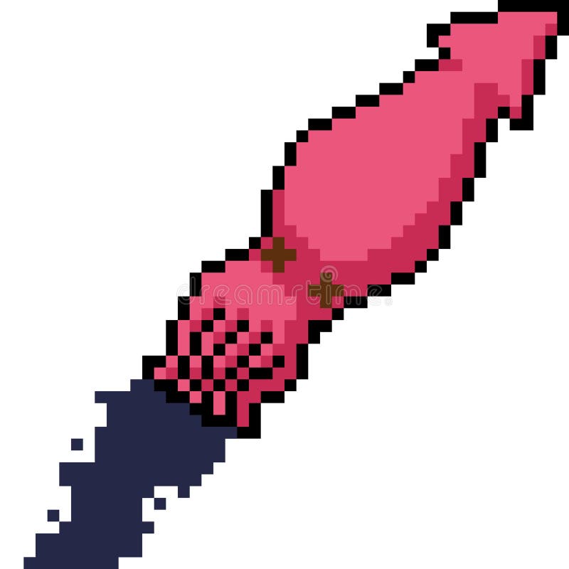 Pixel art squid ink jet stock vector. Illustration of vector - 280261171