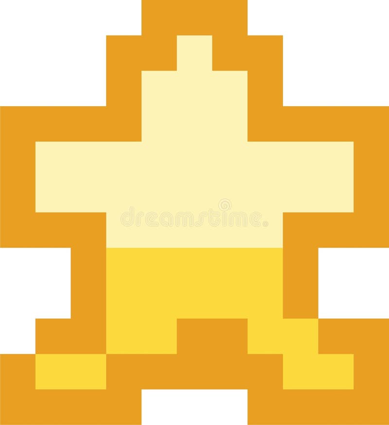 Pixel Art Star. Vector Illustration Decorative Design Stock Vector ...