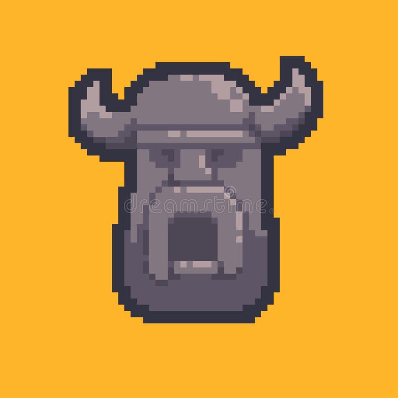 Pixel Art Viking stock vector. Illustration of cartoon - 169701186