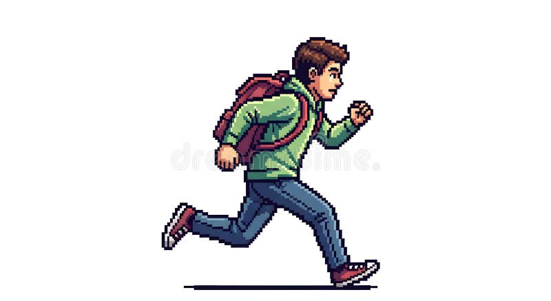 Running Late Student Stock Illustrations – 327 Running Late Student ...
