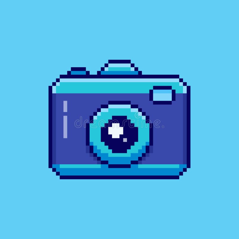 Pixel Art Style Camera Design Stock Illustration - Illustration of ...