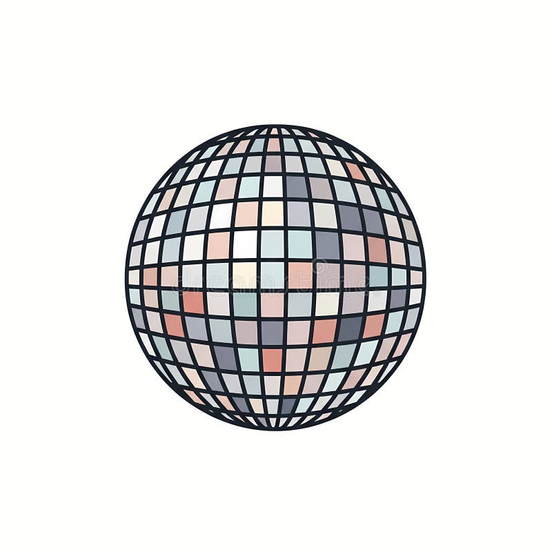 Pixel Art Style Disco Ball Vector Illustration Stock Illustration ...
