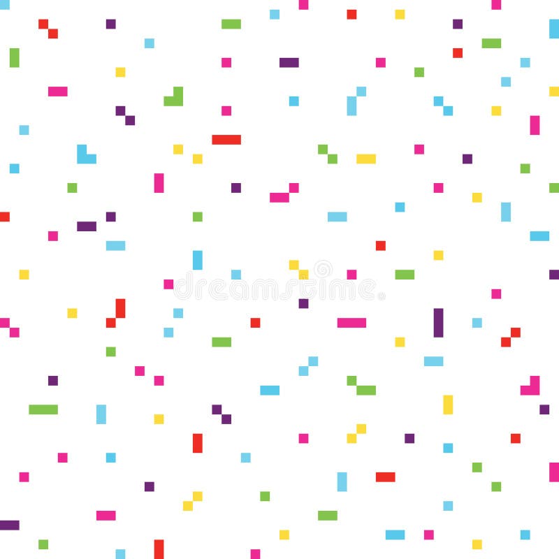 Pixel Art Style Old School Seamless Vector Background White Stock ...