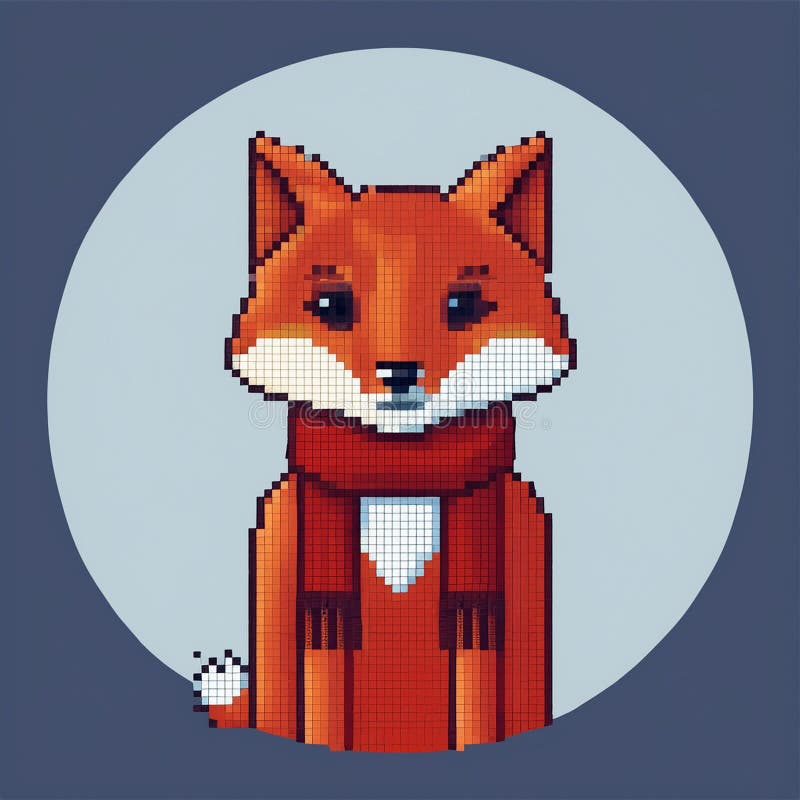Pixel Art Style Pixelated Fox Stock Photo - Image of pixe, retro: 353975608