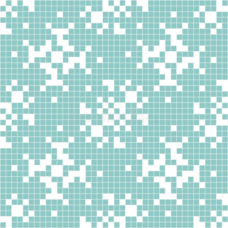 Pixel Art Style Seamless Lace Pattern. Textile Blue and White Mosaic ...