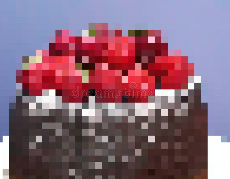 Minecraft Cake Pixel Art 3d