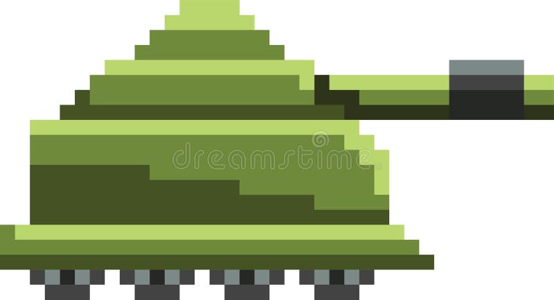 Pixel Art Tank. Vector Illustration Decorative Design Stock Vector ...